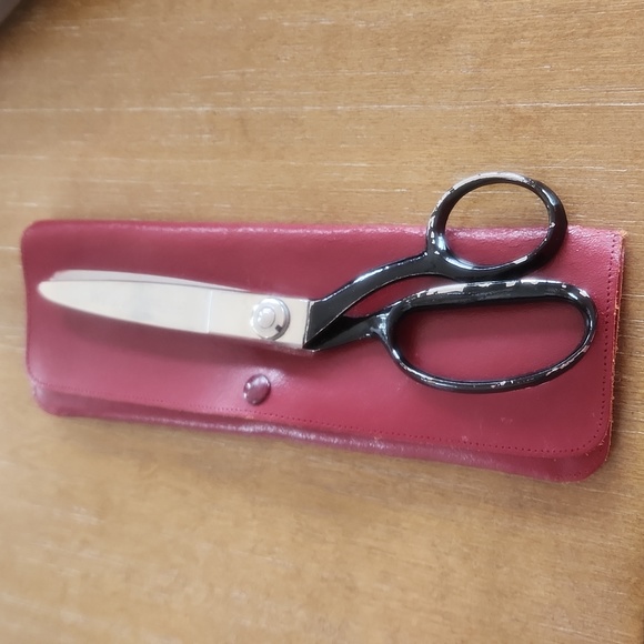 wiss | Office | Vintage Wiss Pinking Shears With Red Leather Case ...